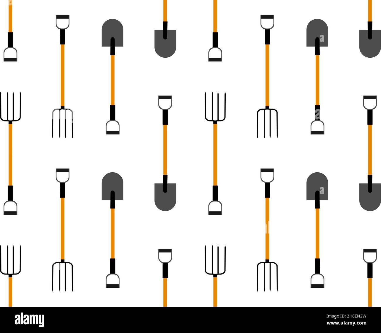 Seamless garden tool pattern Stock Vector Images - Alamy