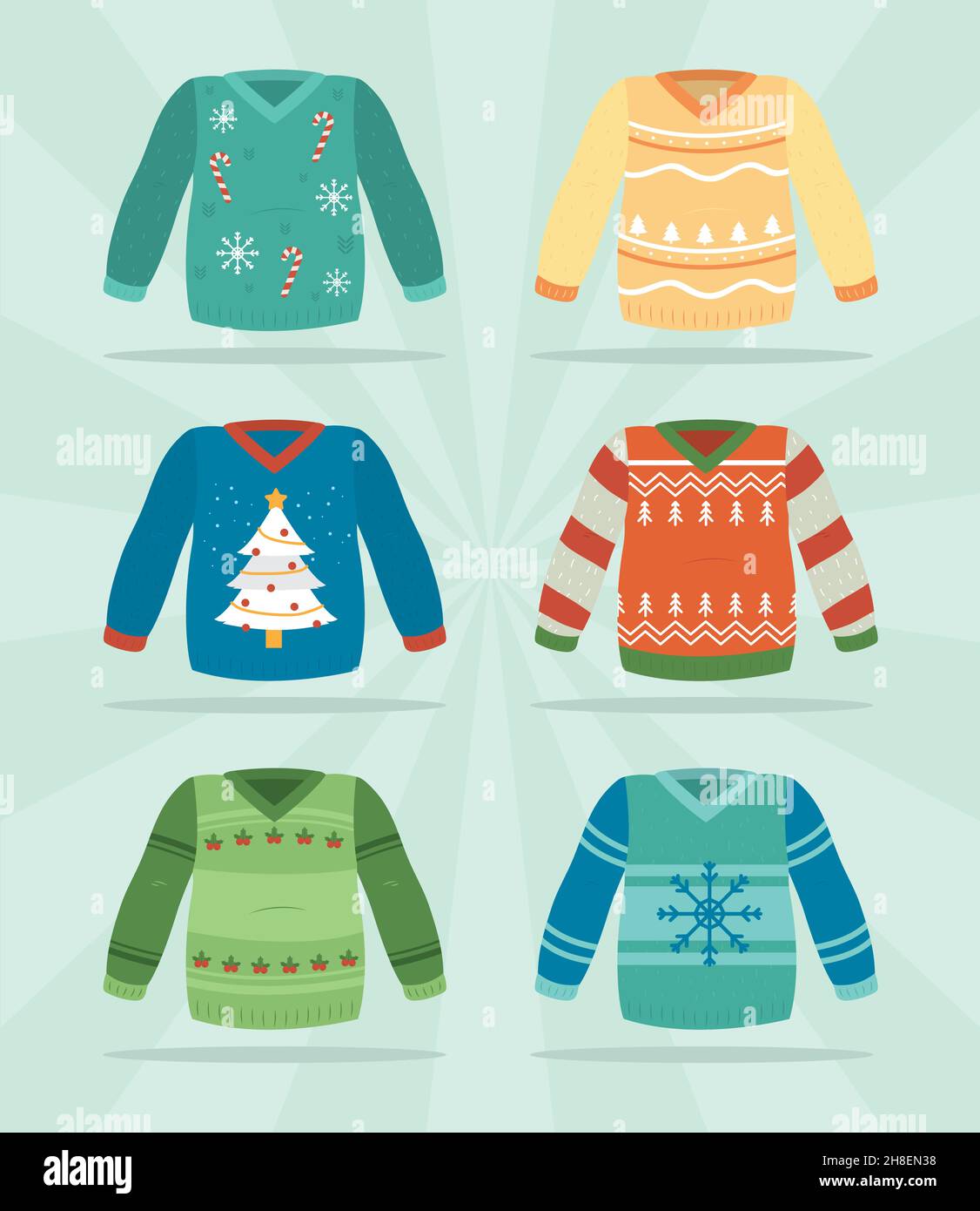 Ugly christmas sweaters traditional Stock Vector Images - Alamy