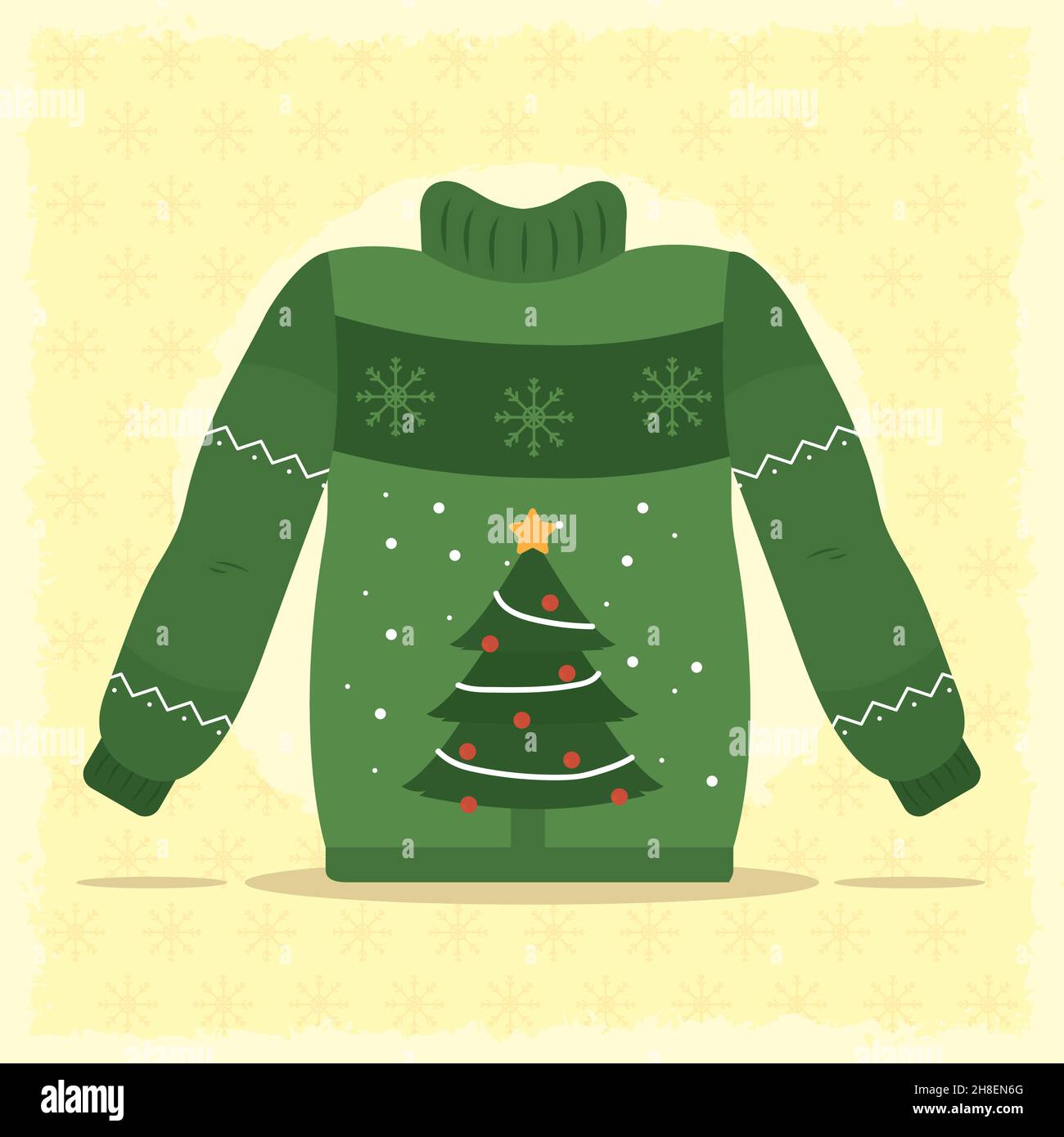 ugly sweater with christmas tree icon Stock Vector Image & Art - Alamy