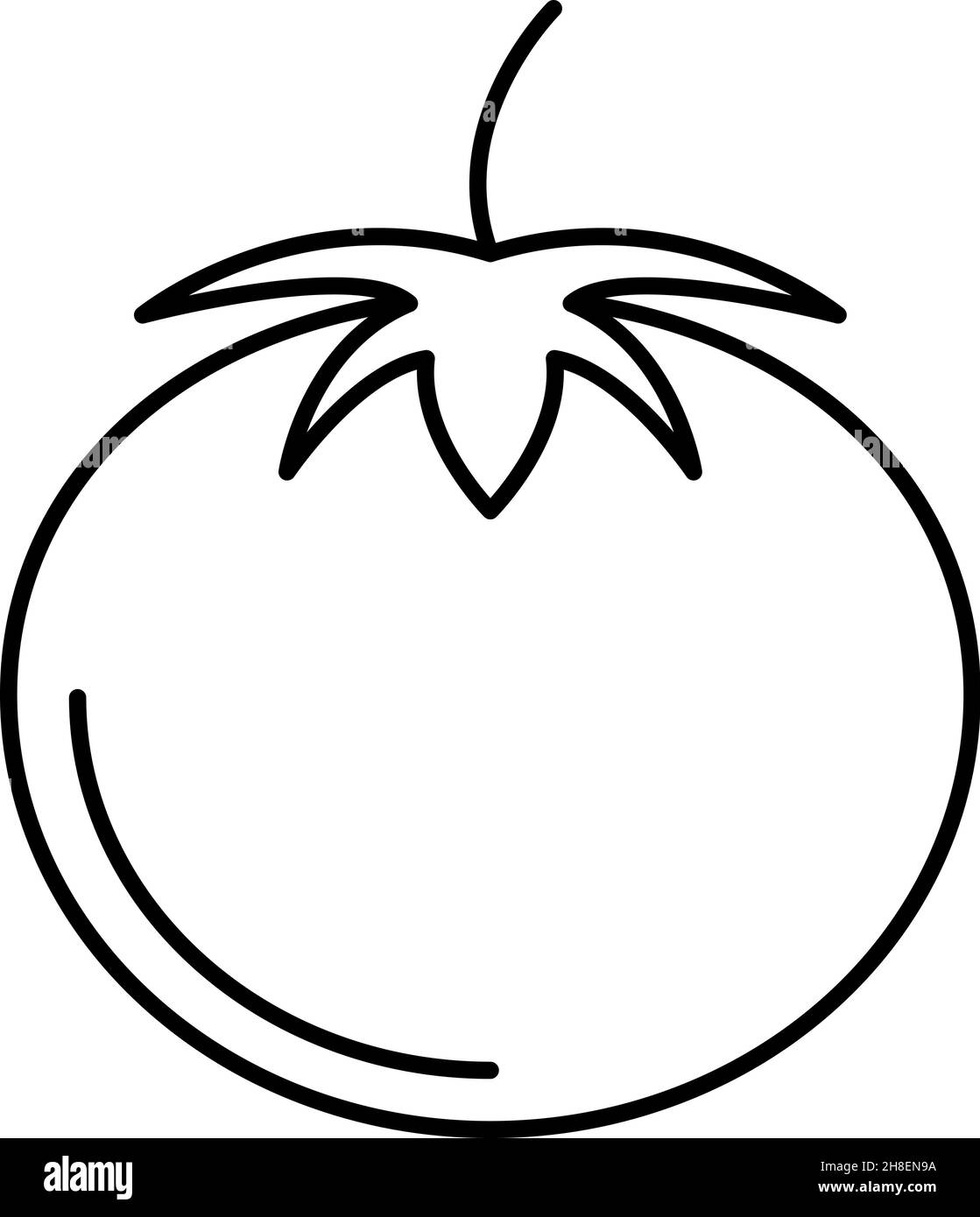 Farm tomato icon outline Black and White Stock Photos & Images - Alamy