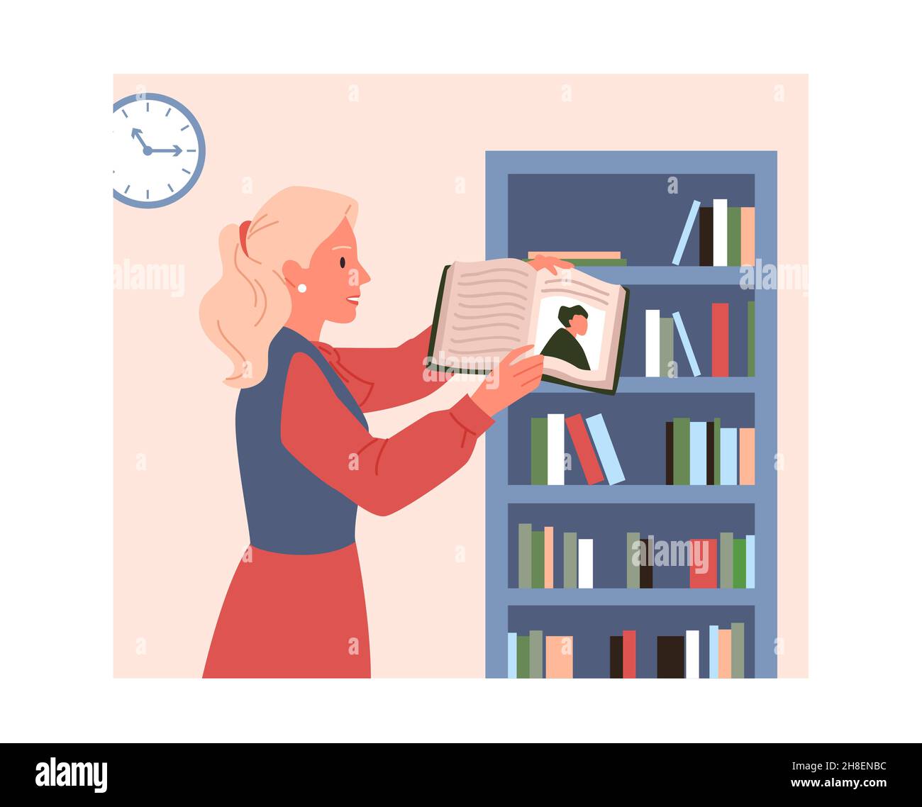 School Library Cartoon