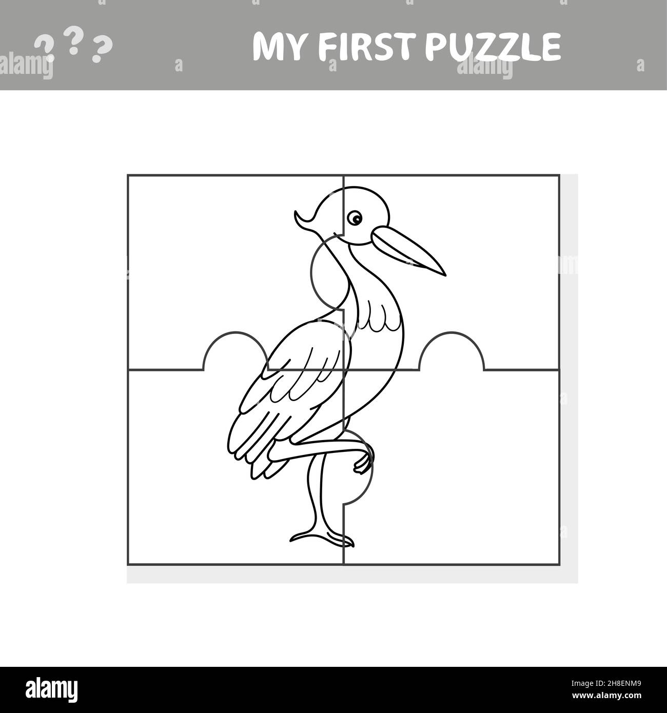 Umbrella Bird Coloring Page