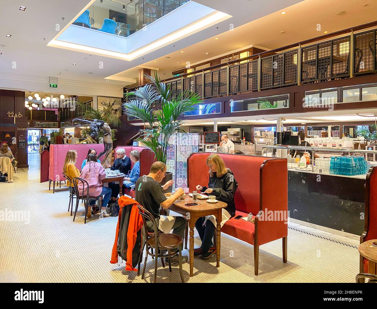 Seating historic coffee shop dining restaurant lavish interior o hi-res ...