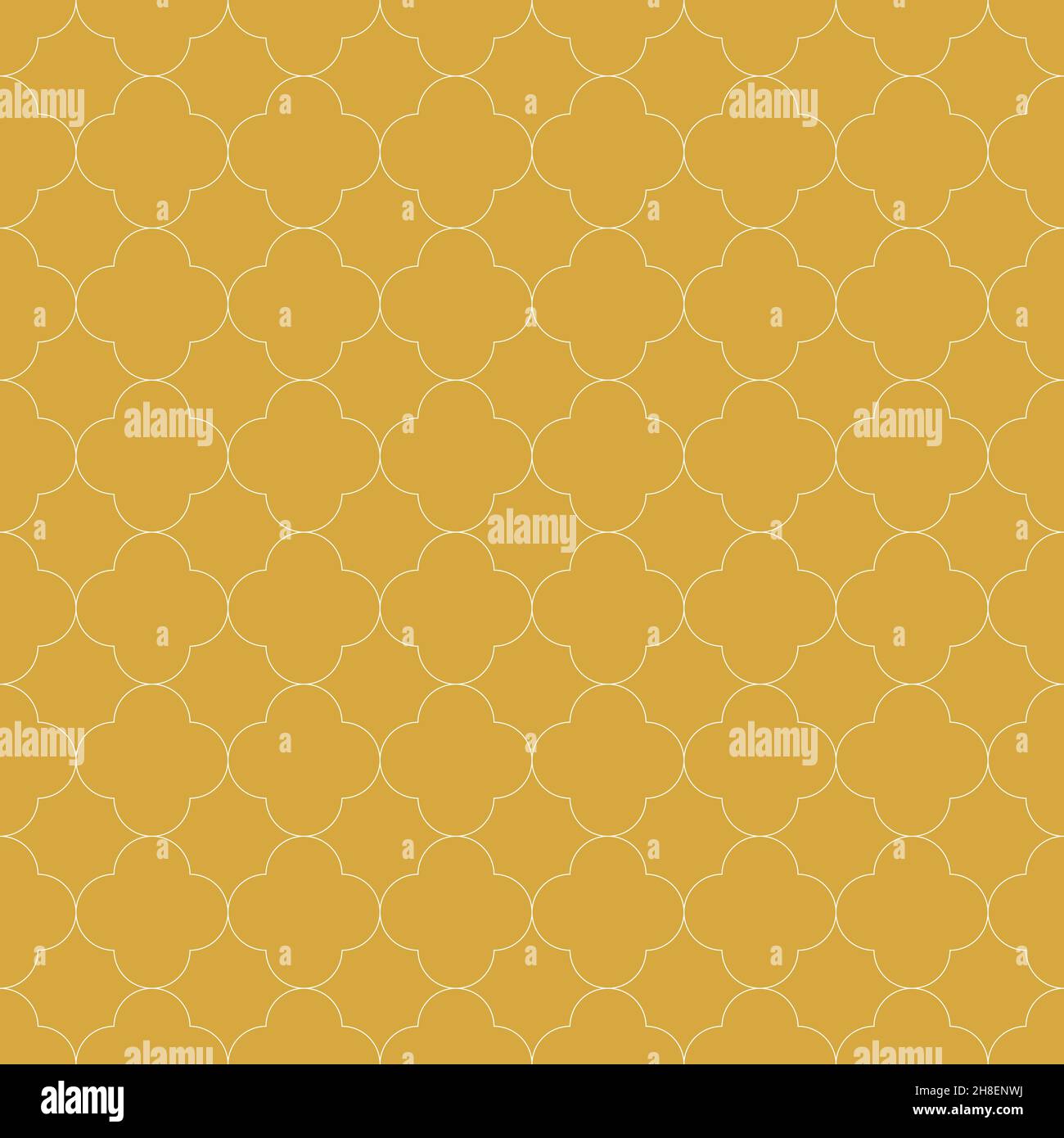 Quatrefoil Seamless Pattern Background In Golden Color Vintage And