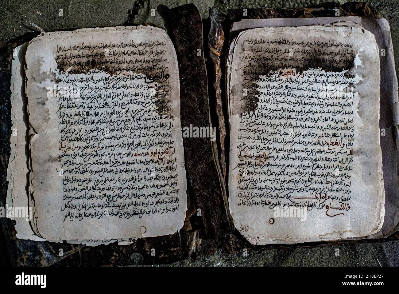 Close up of an ancient manuscripts in Tmbuktu, Mali, West Africa Stock ...