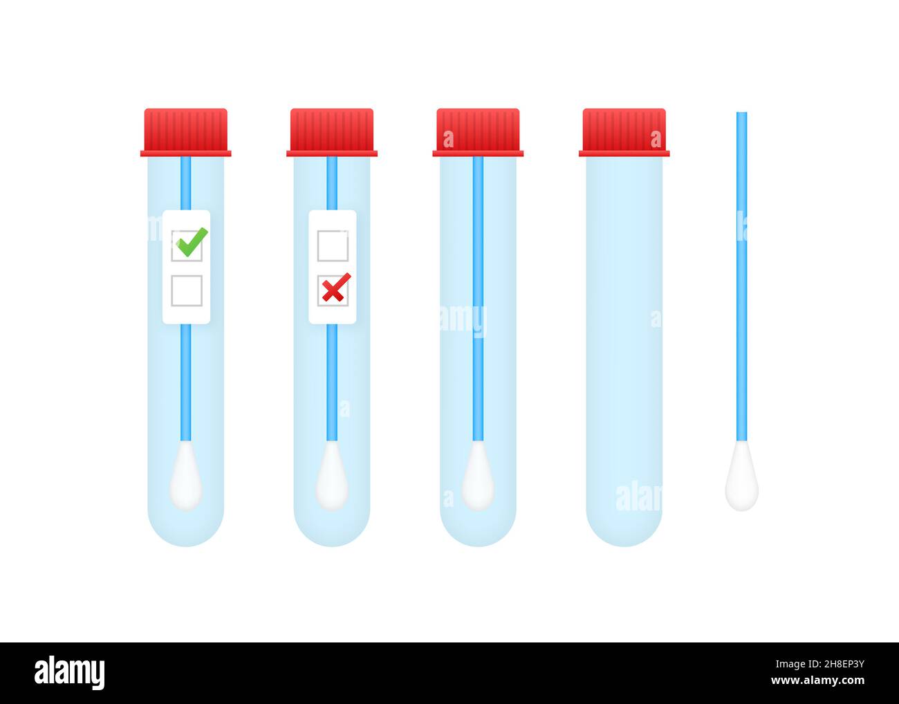 Corona virus covid 19 tube test medical laboratory. Tested positive and ...