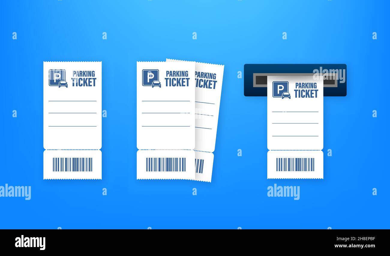 Parking tickets, great design for any purposes. Parking zone. Vector ...