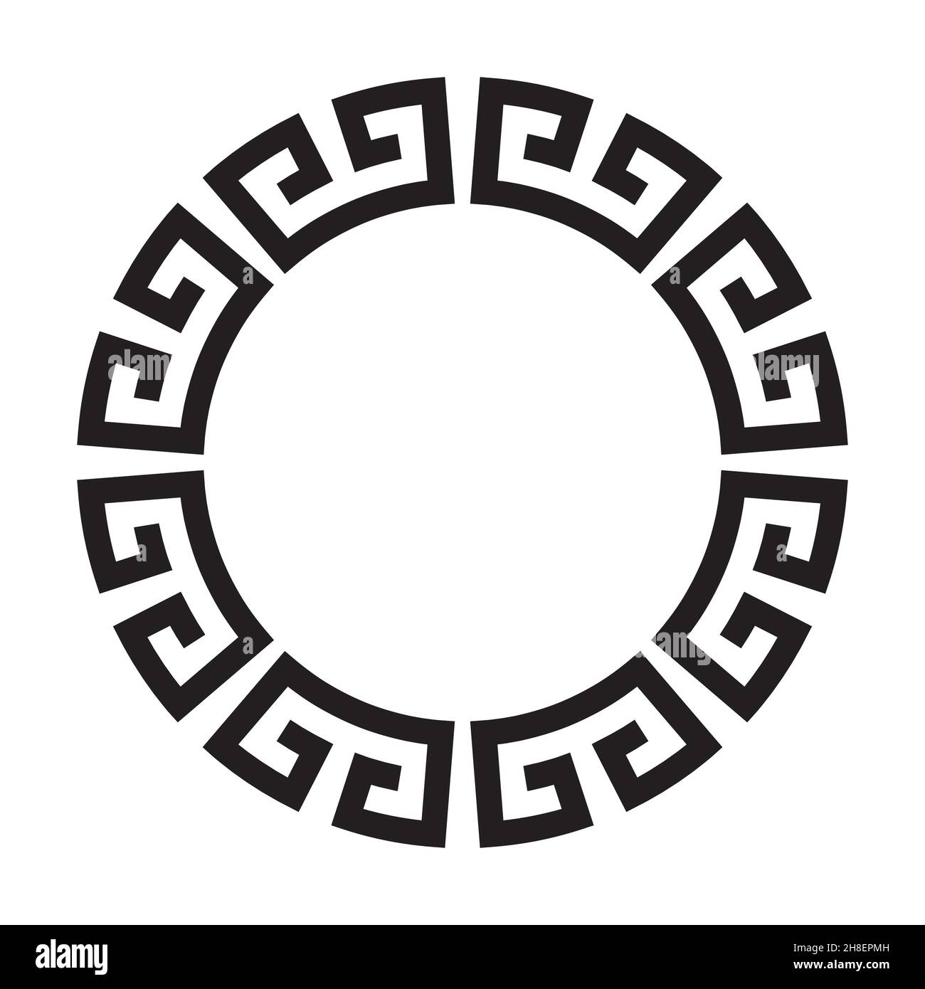 Circle frame of simple greek pattern Stock Vector Image & Art - Alamy