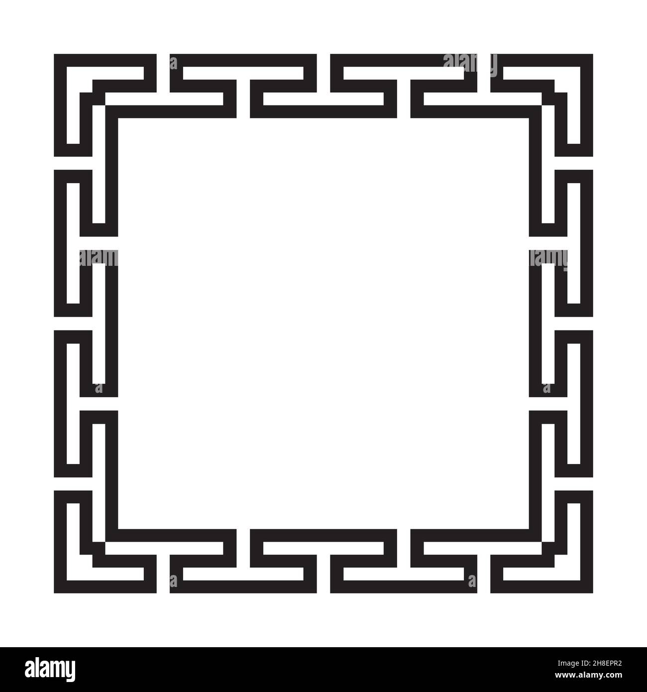 Square frame of simple greek pattern Stock Vector Image & Art - Alamy