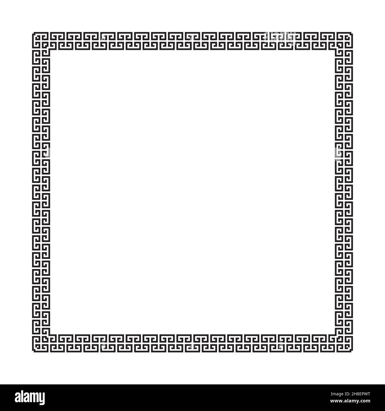 Square frame of simple greek pattern Stock Vector Image & Art - Alamy