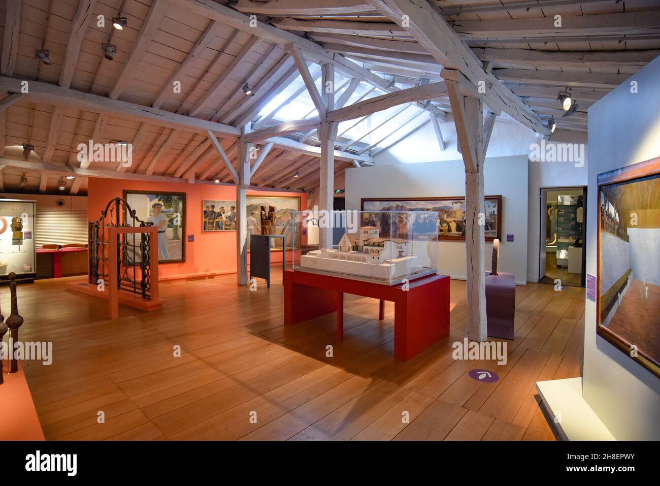 Bayonne, France - 30 Oct, 2021: Exhibits on display at the Basque ...