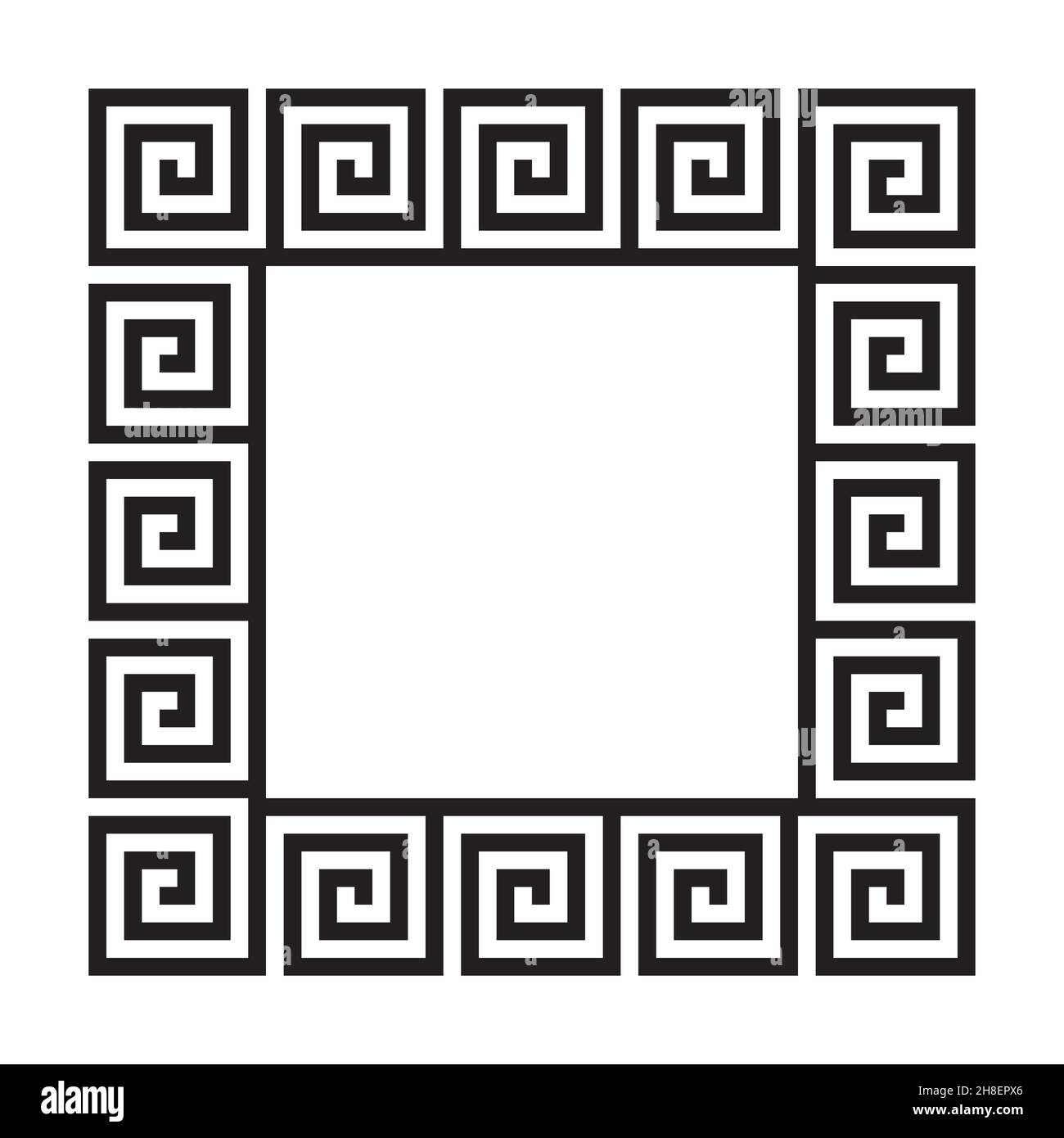 Square frame of simple greek pattern Stock Vector Image & Art - Alamy
