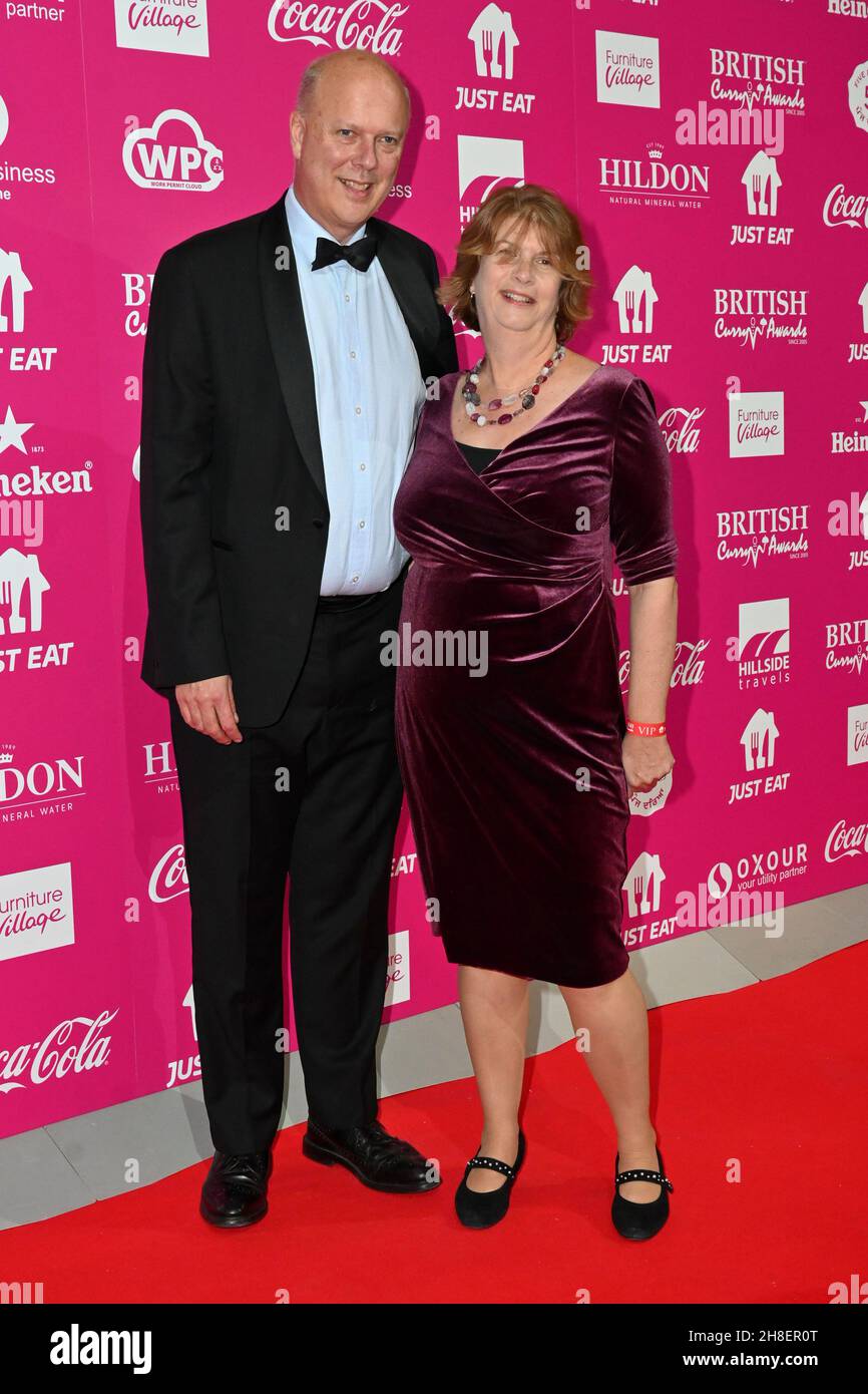 London, UK - 29 November 2021 Chris Grayling and his wife Susan Clare ...