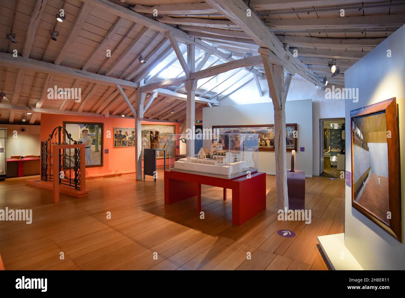 Bayonne, France - 30 Oct, 2021: Exhibits on display at the Basque ...