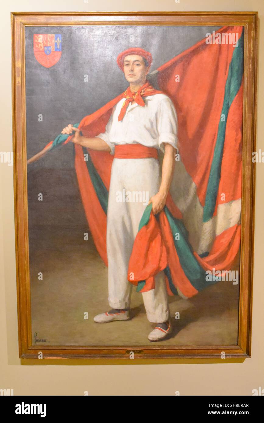 Bayonne, France - 30 Oct, 2021: Traditional textiles and costumes ...