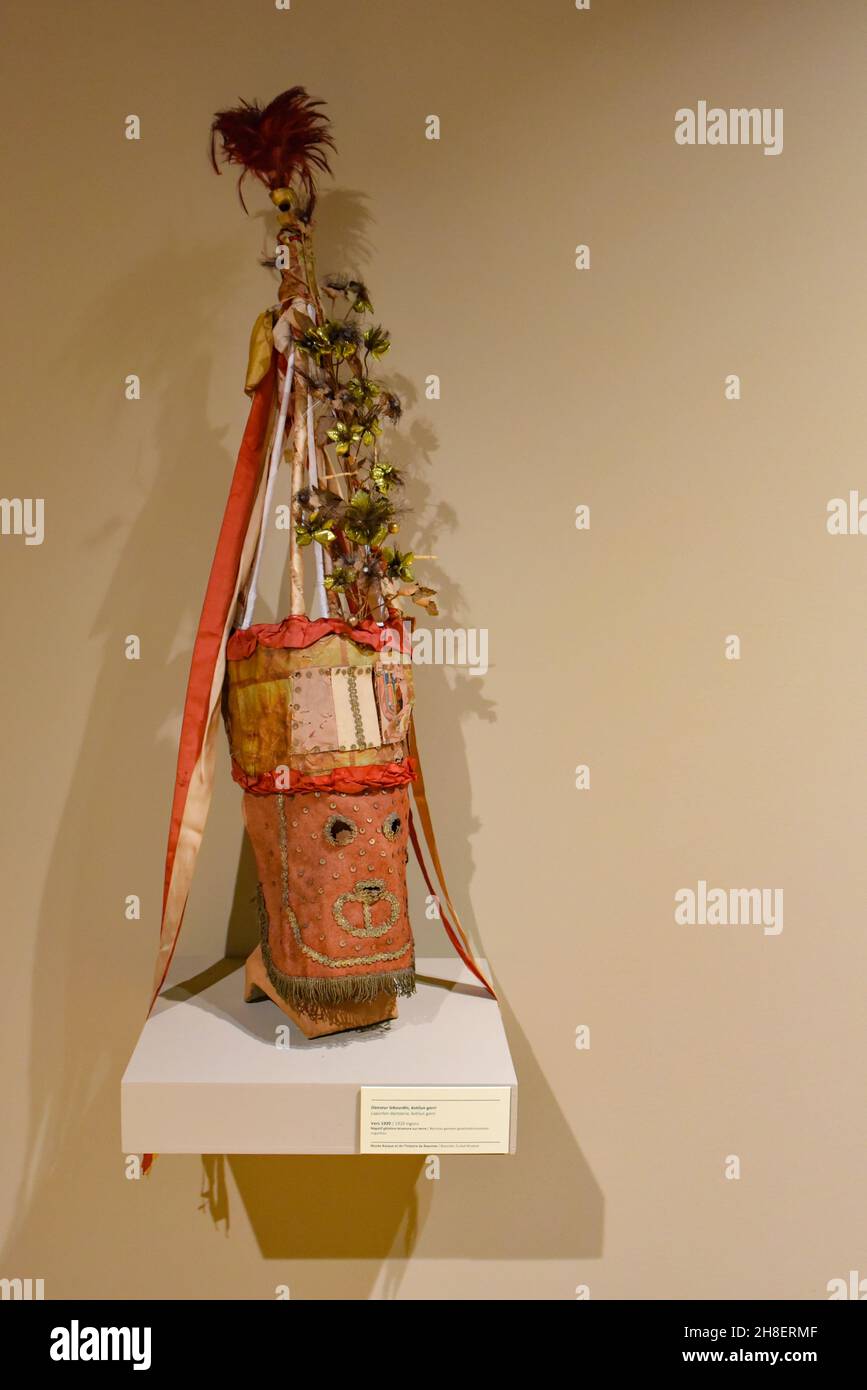 Bayonne, France - 30 Oct, 2021: Traditional textiles and costumes ...