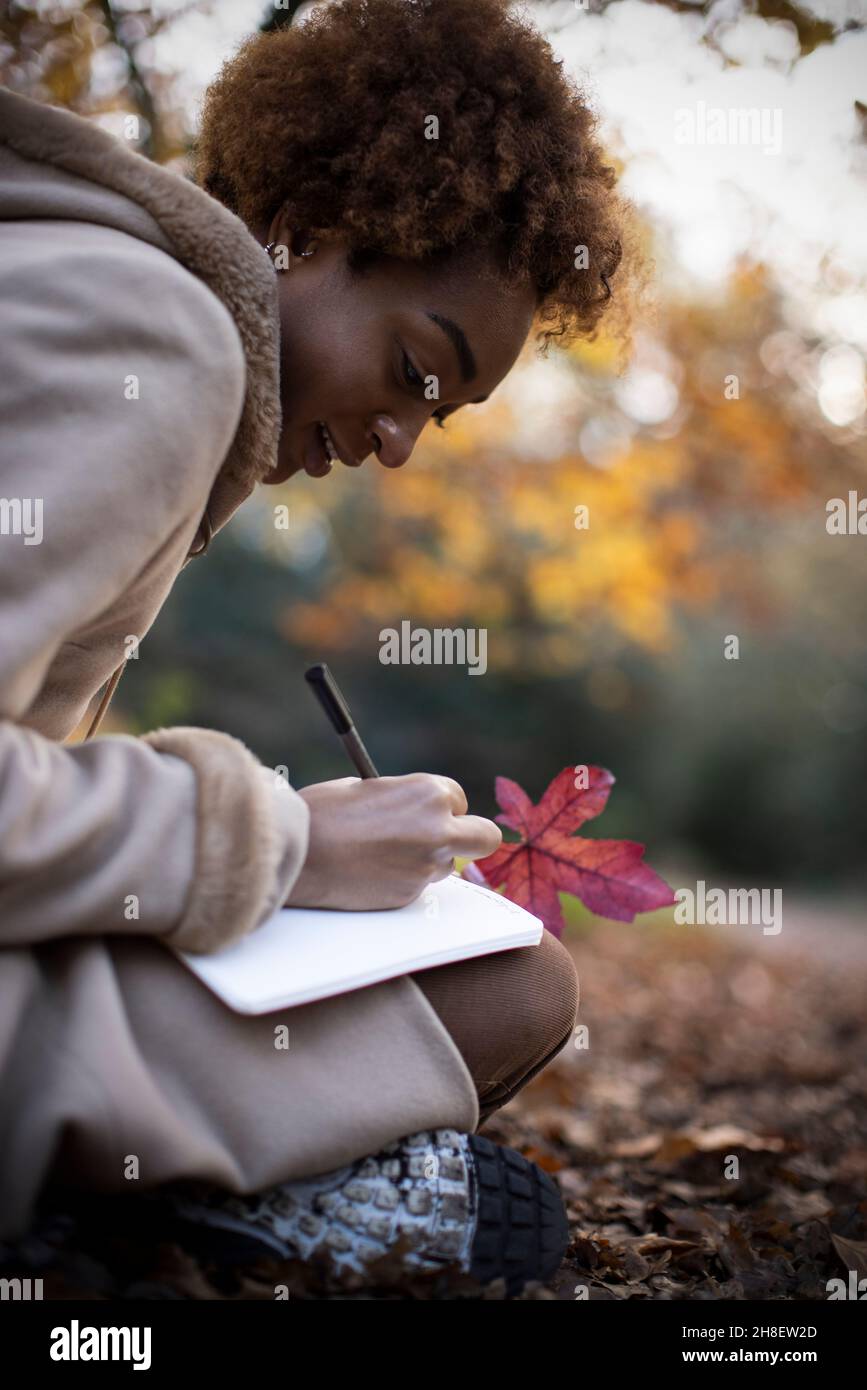 Writing pen on leaves hi-res stock photography and images - Alamy