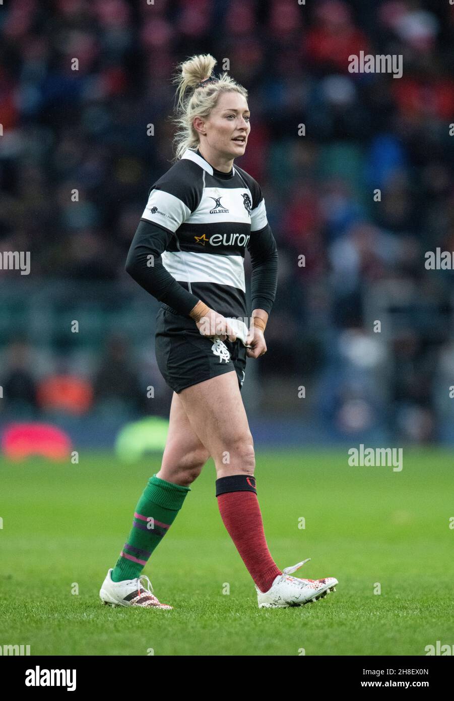 Barbarians’ Natasha Hunt in action during the Women's International ...