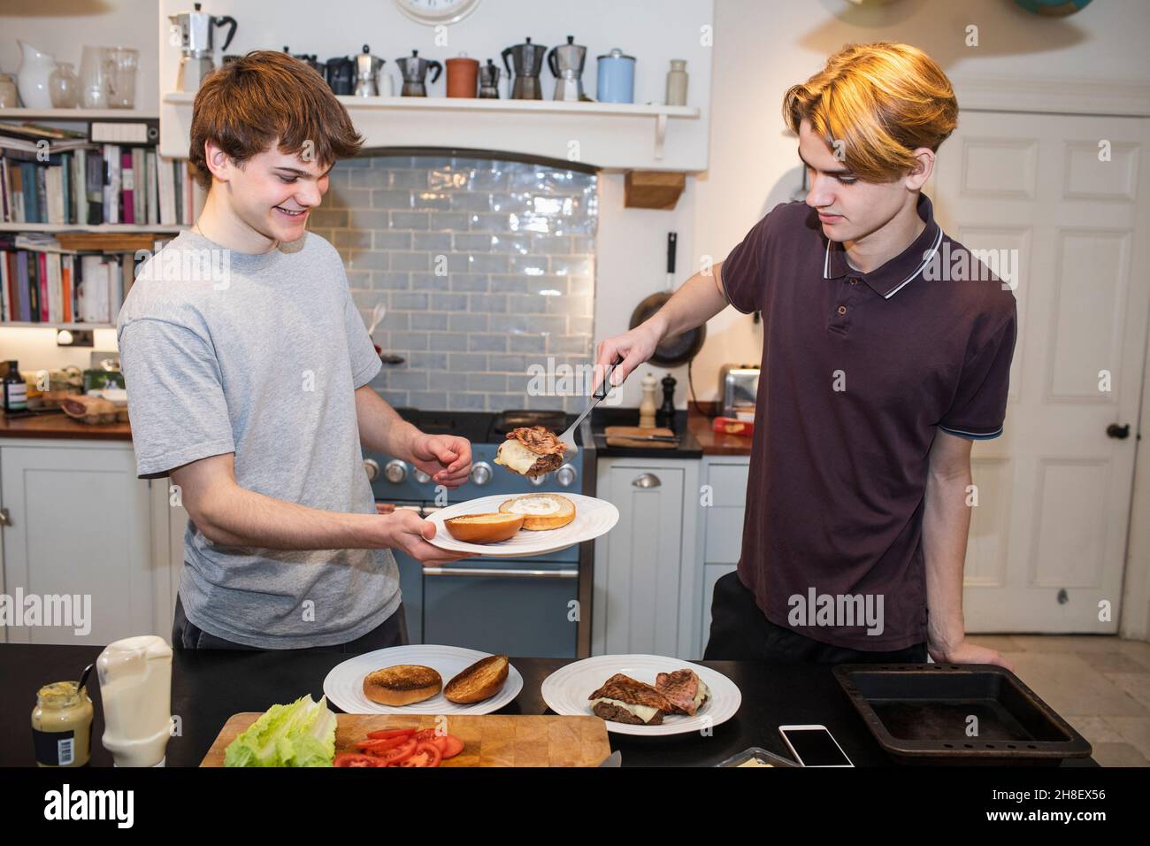 Boys making hi-res stock photography and images - Alamy