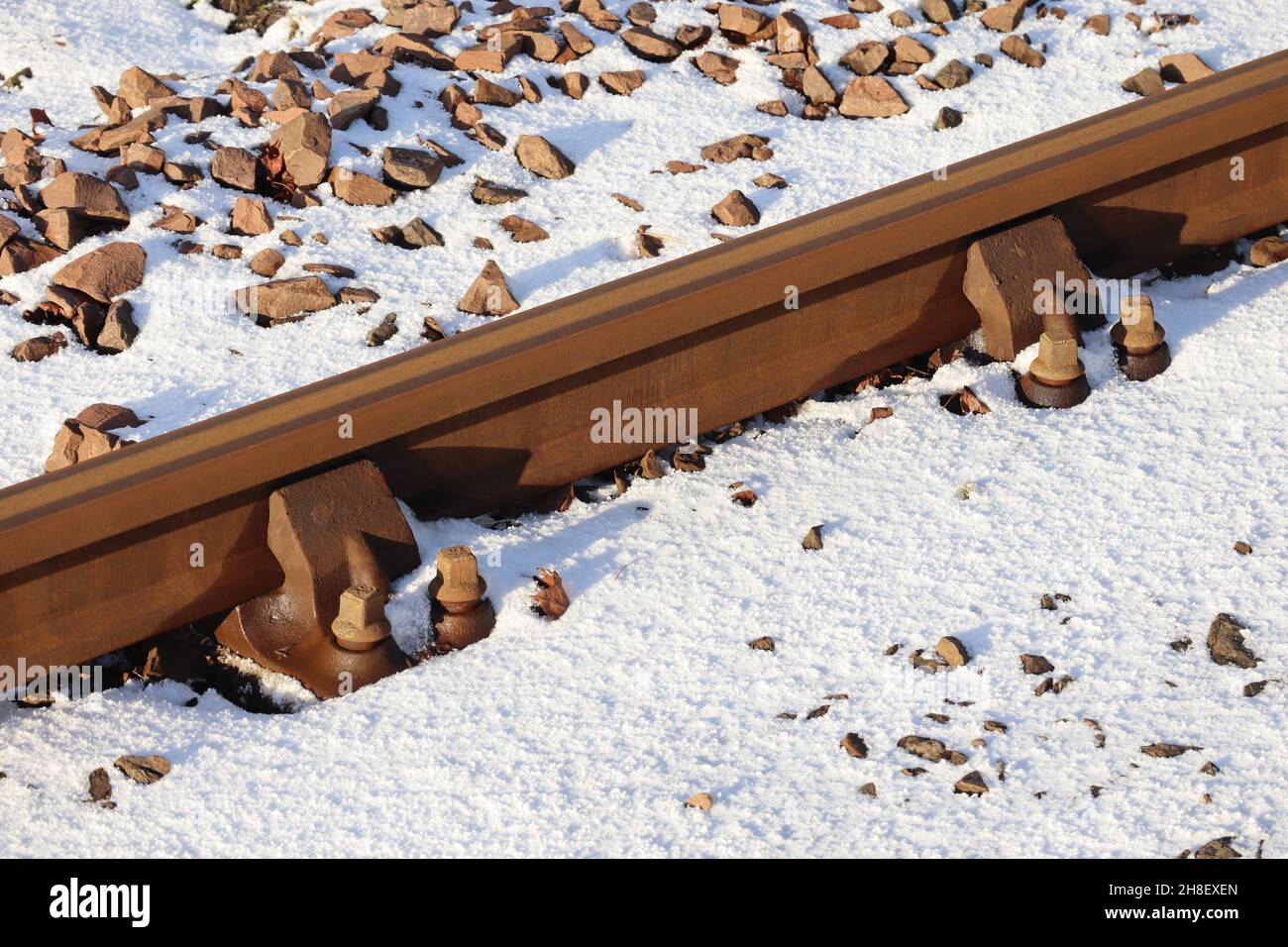 Snow on the Far North Line Stock Photo - Alamy