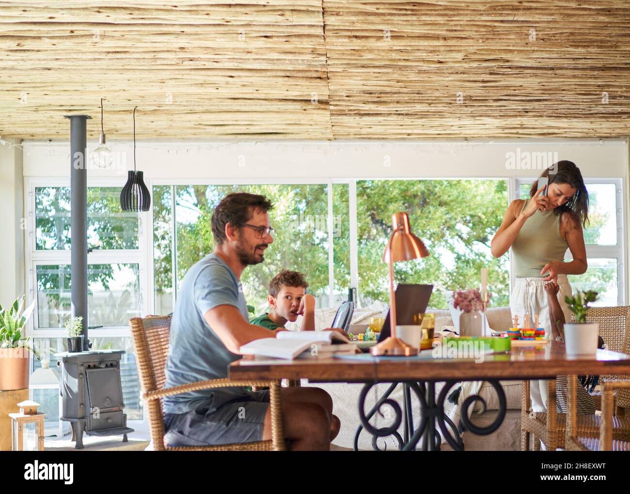 Family smart home hi-res stock photography and images - Alamy