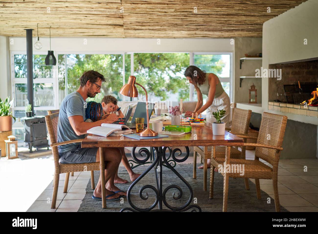 Mother daughter playing balance living hi-res stock photography and ...