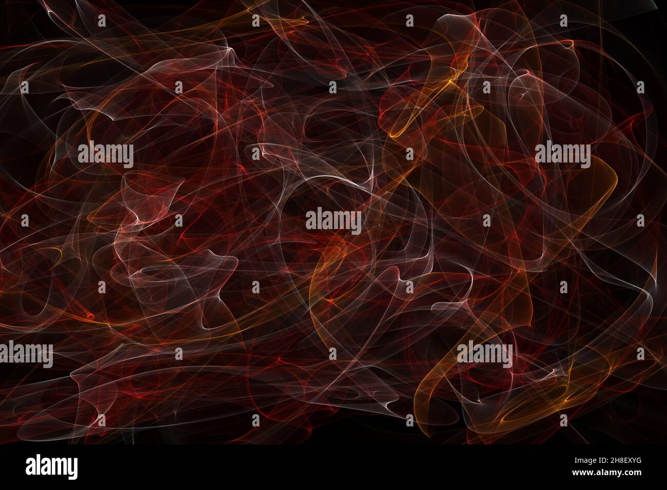 Colorful Abstract smoke lines wallpaper, Shapes created with lines in the space. Creative neon ...