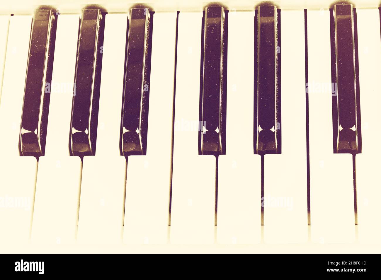 piano keyboard in vintage retro style musical background Stock Photo ...