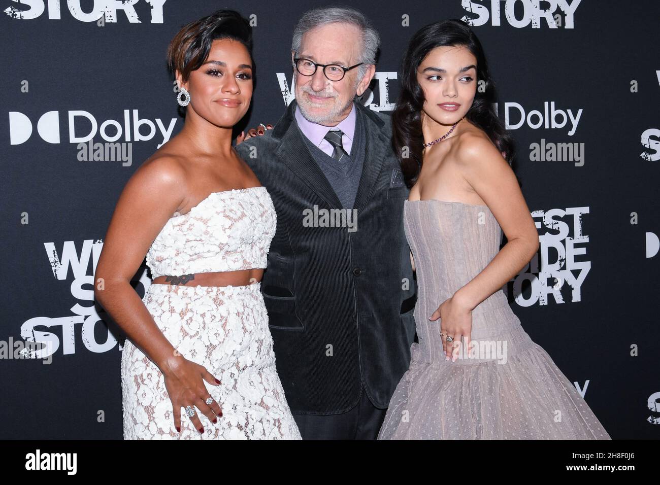 New York, USA. 29th Nov, 2021. Ariana DeBose, Steven Spielberg and ...