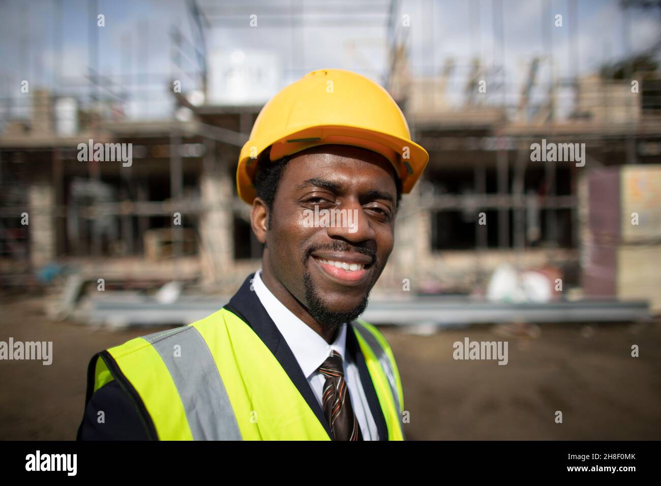 Portrait confident architect at construction site Stock Photo - Alamy