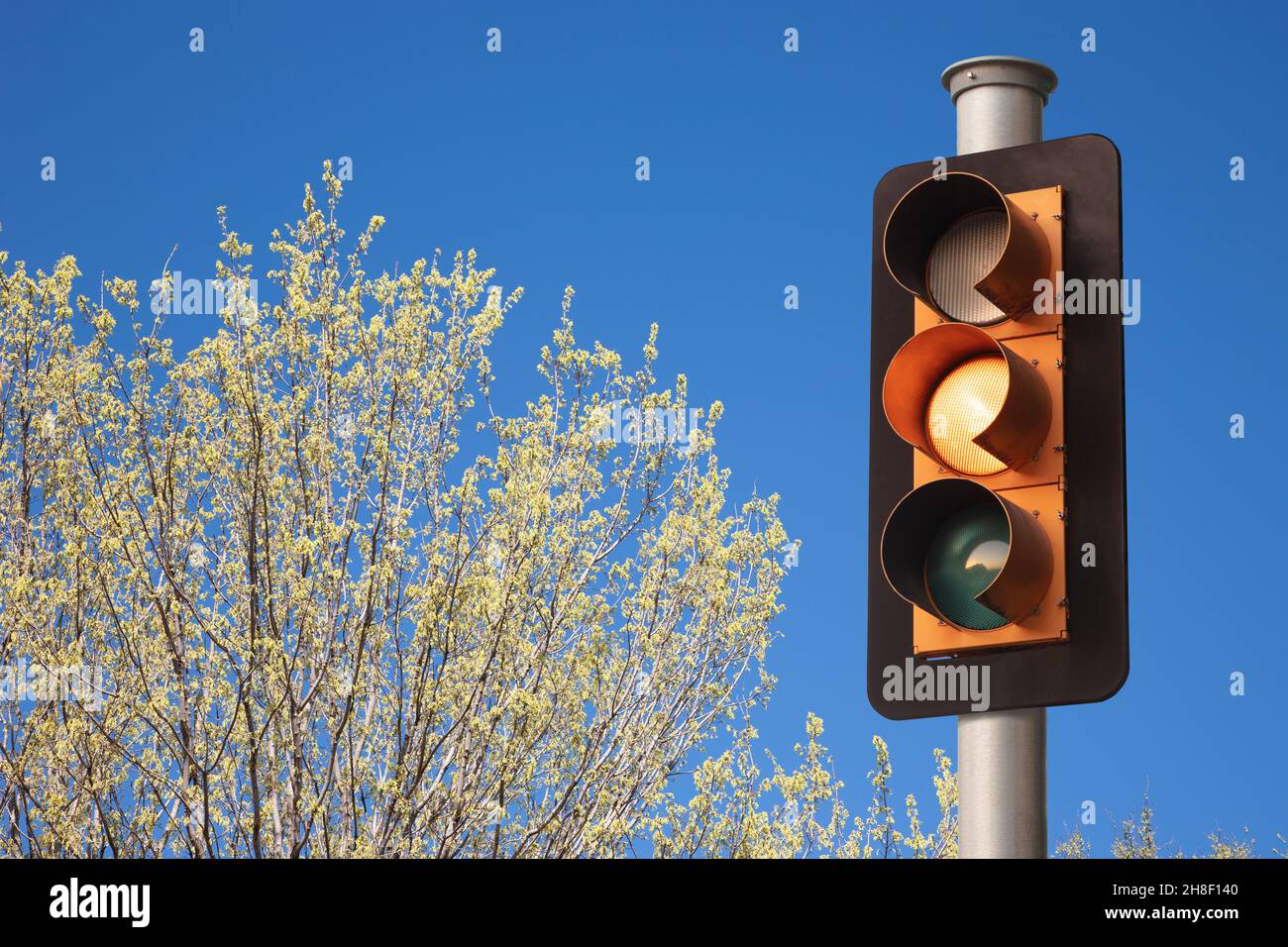 Yellow traffic light caution hi-res stock photography and images - Alamy
