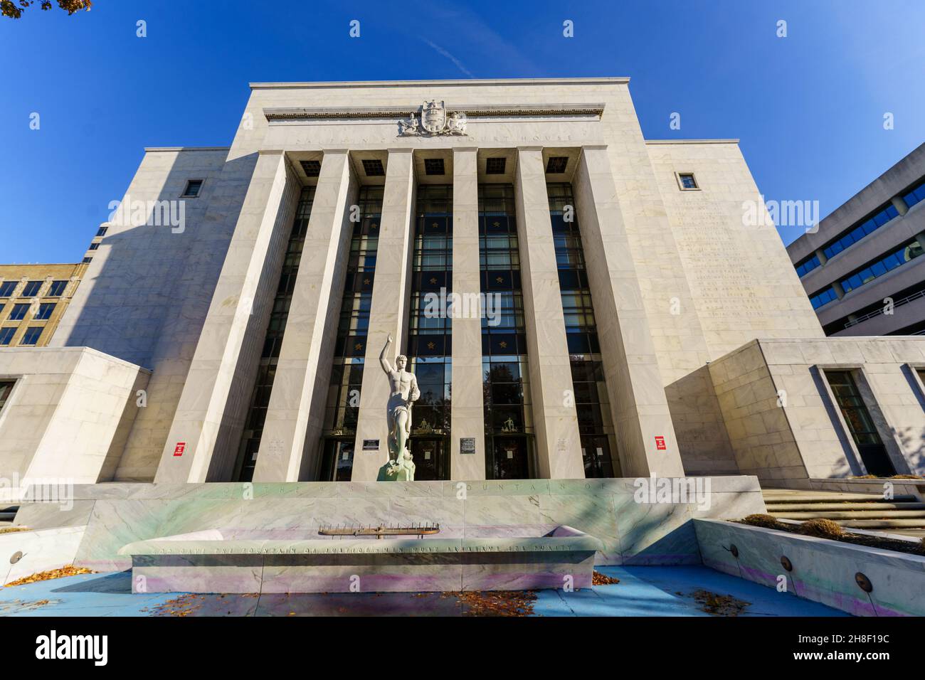 Harrisburg, PA, USA - November 20, 2021: The Dauphin County Courthouse, located on Front Street ...