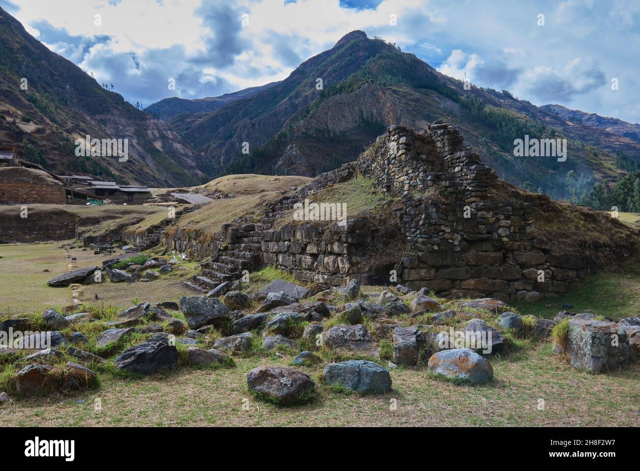 Chavin de Huantar temple complex, Ancash province, Peru. In the ...