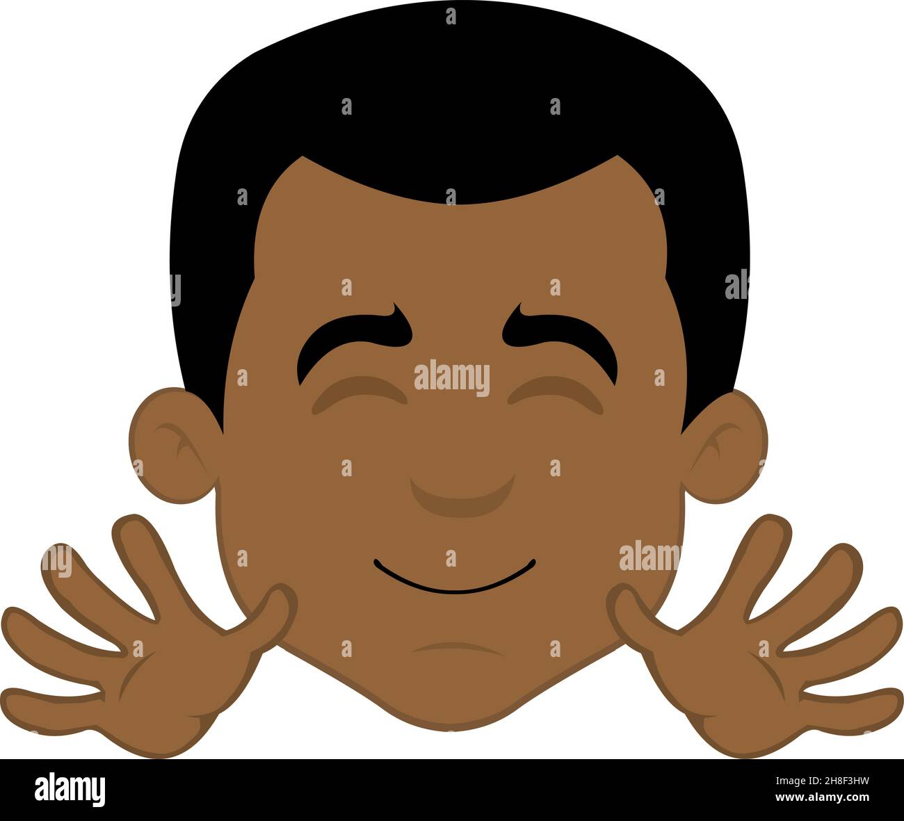 Vector illustration of the face of a cartoon man waving Stock Vector ...