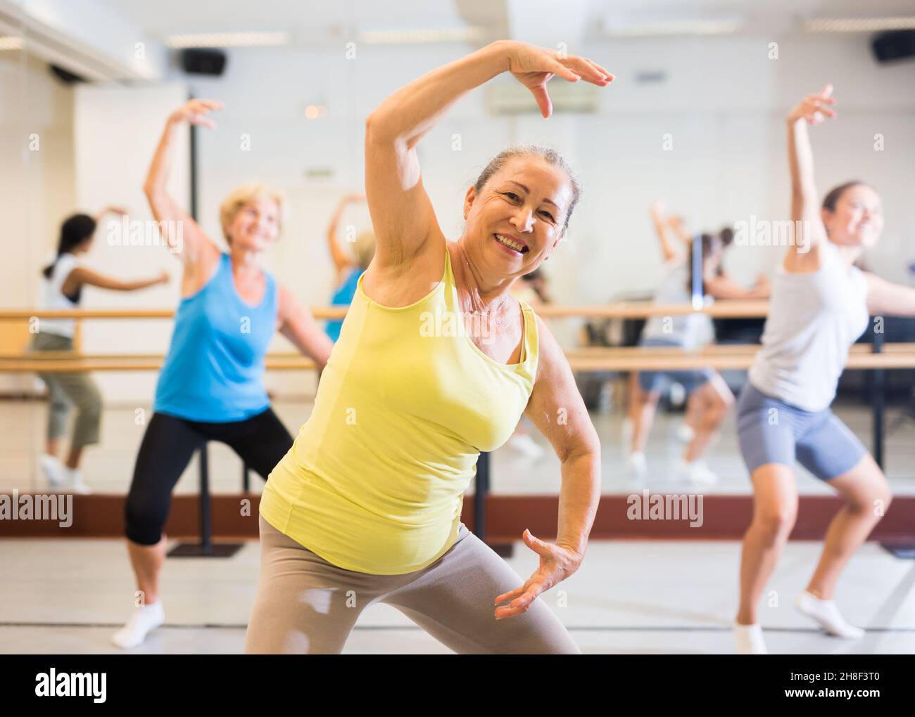 Group woman dancing positive exercise hi-res stock photography and ...