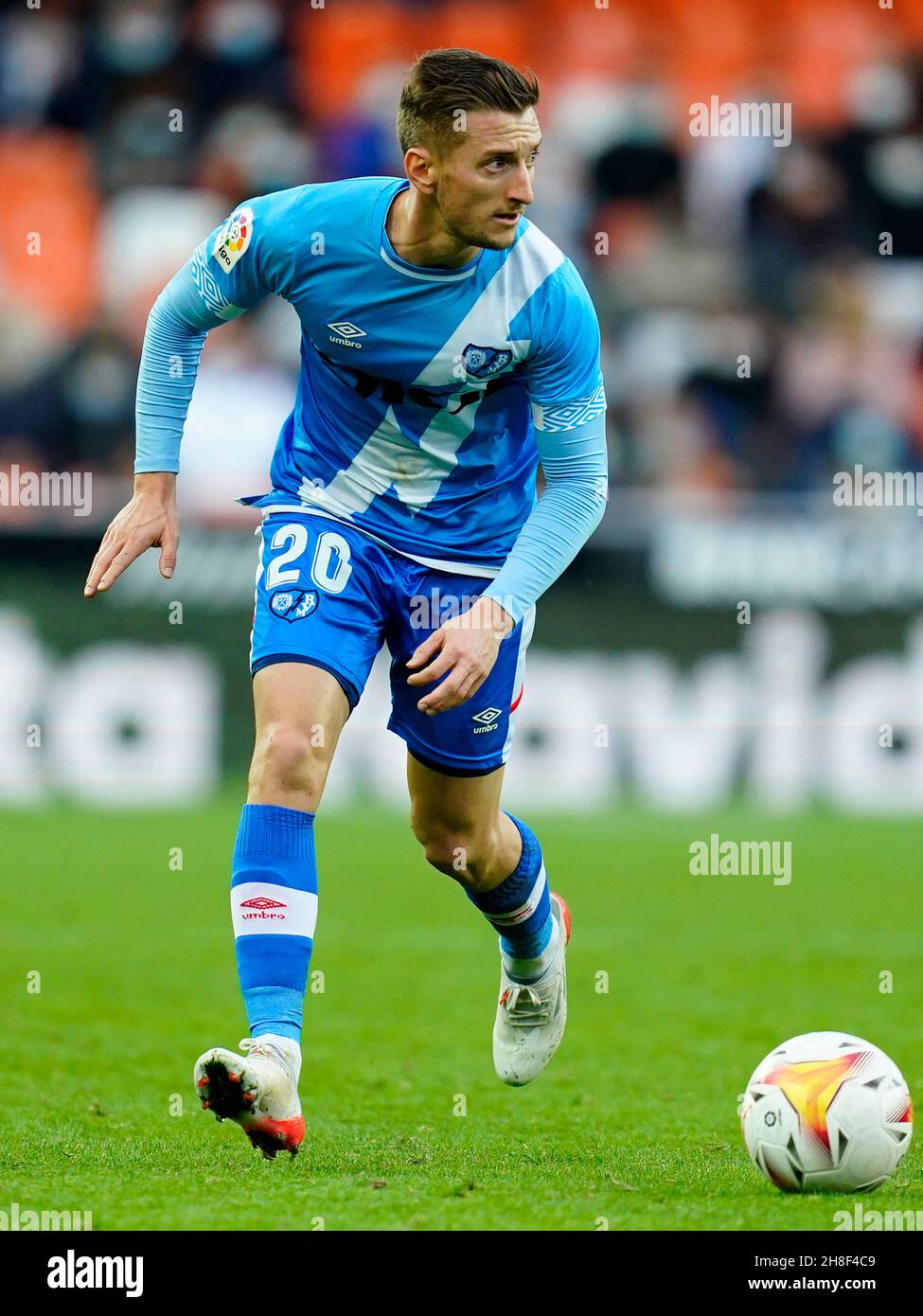 Ivan Balliu of Rayo Vallecano during the La Liga match between Valencia ...
