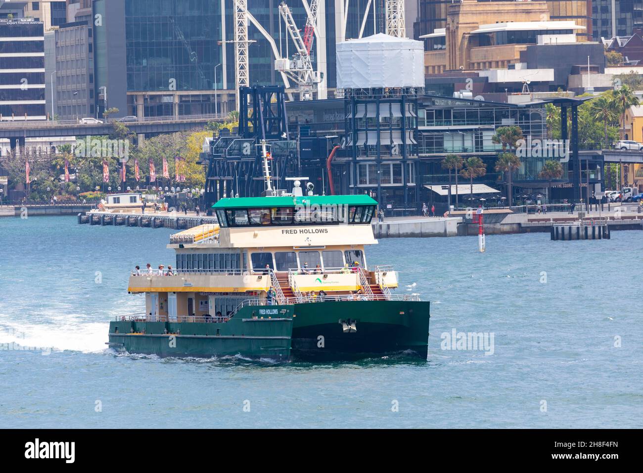 Fred Hollows named Sydney ferry, an emerald class ferry leaves Sydney ...
