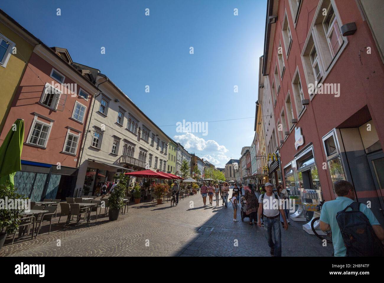 Picture of the main square and street of Villach, Austria, called ...
