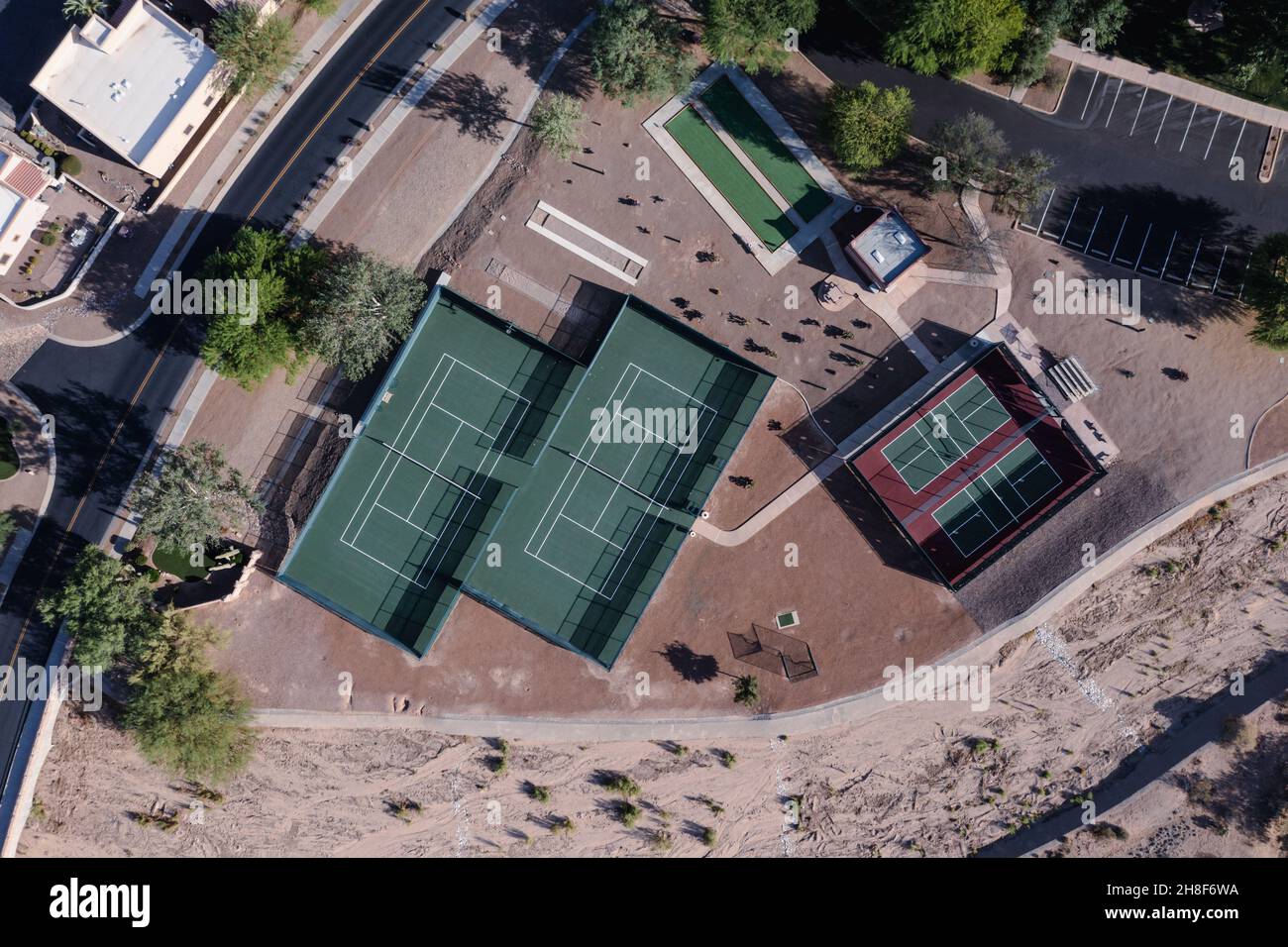 Aerial view tennis courts court hi-res stock photography and images - Alamy