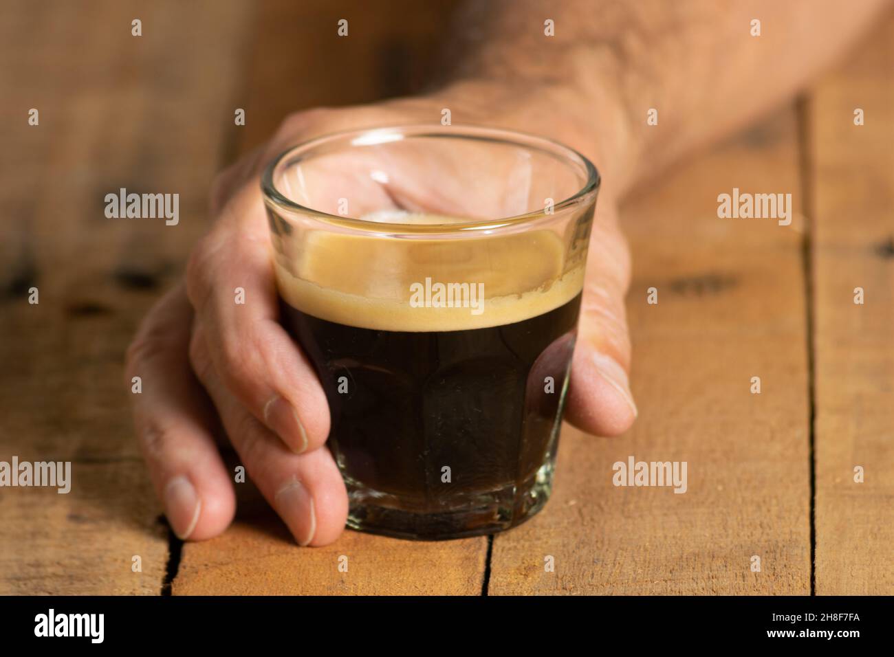 Female hand grabbing wooden hi-res stock photography and images - Alamy