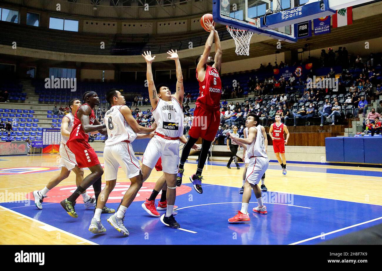 Beirut, Lebanon. 29th Nov, 2021. Sergio El Darwich (Top) of Lebanon ...