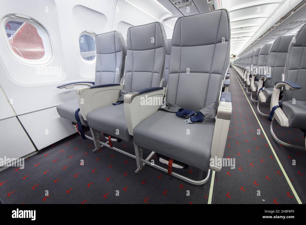 Airbus a320 plane inside cabin hi-res stock photography and images - Alamy