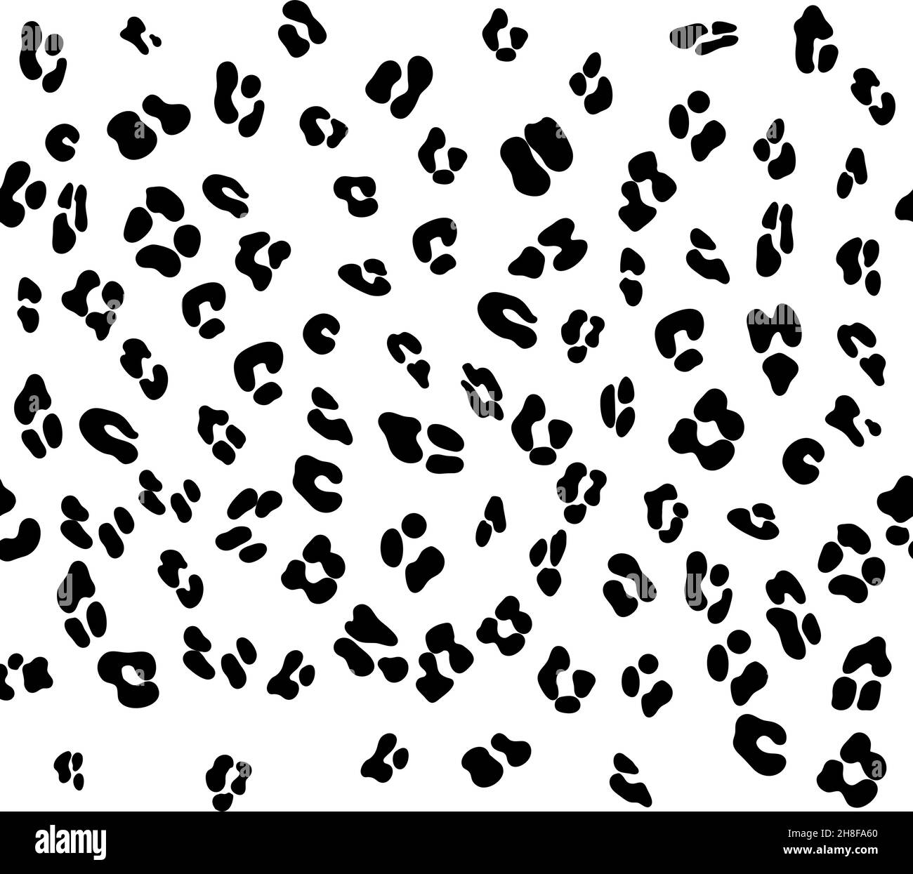 Leopard seamless black and white pattern. Leopard pattern design ...