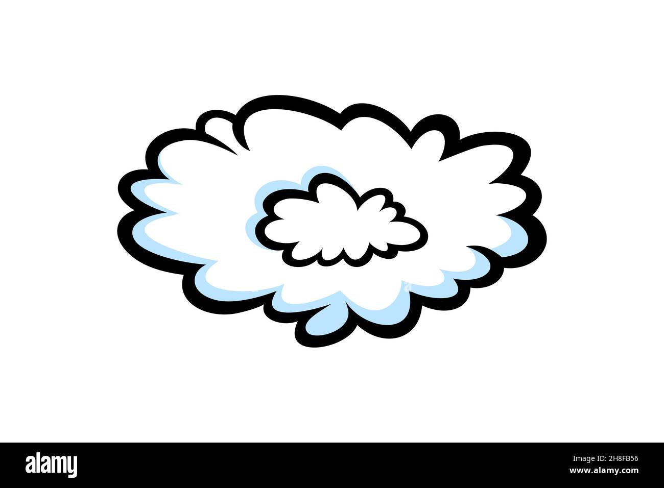 Steam ring in comic style. Round cloud of vapour or smoke for cigar ...