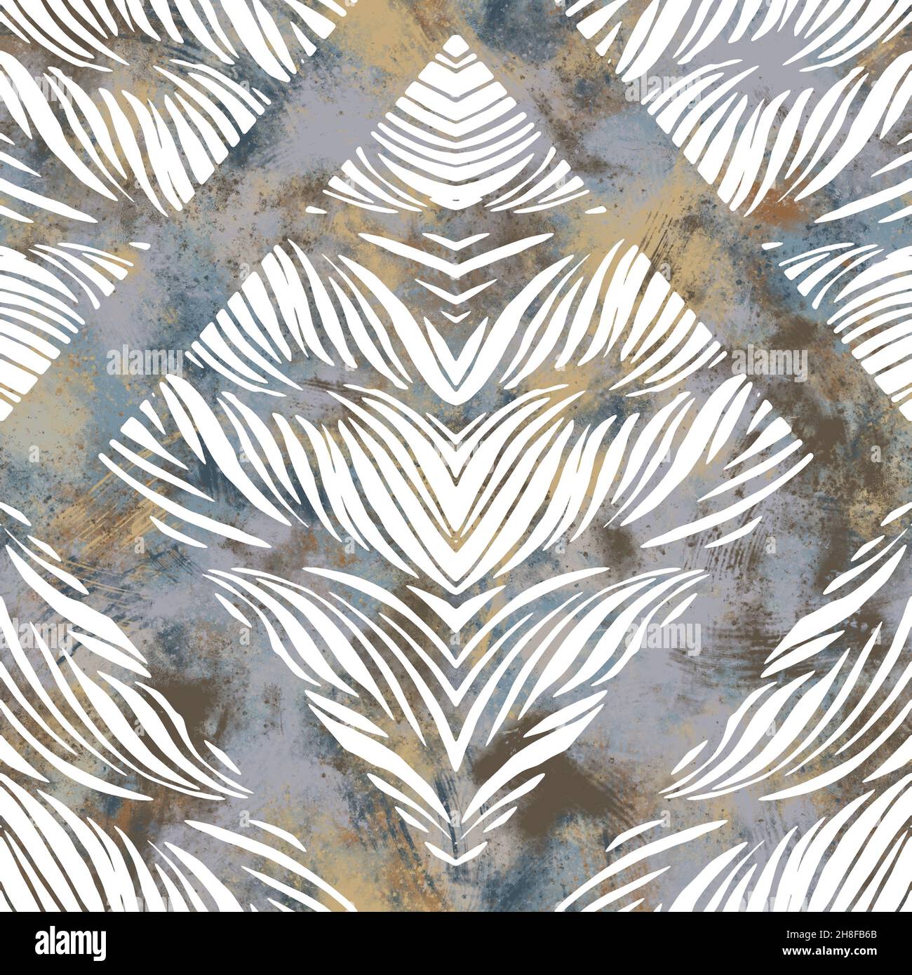 Seamless neutral and white grungy classic abstract surface pattern ...