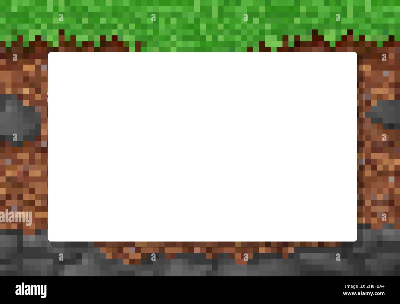 Pixel game pattern background with blank copyspace, vector cubic pixel ...