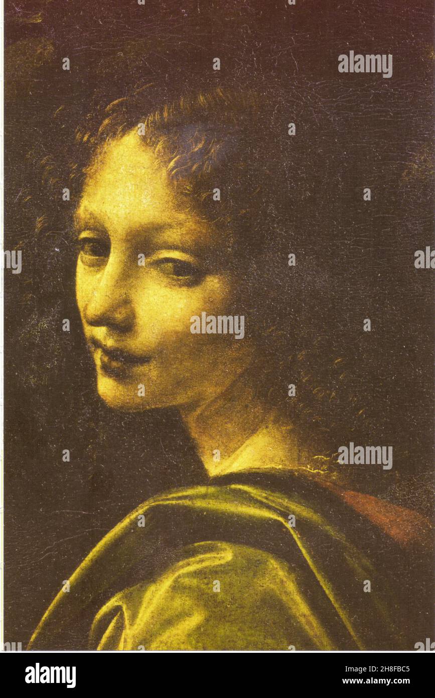 LEONARDO DA VINCI. ANGEL FROM THE VIRGIN OF THE ROCKS Stock Photo - Alamy