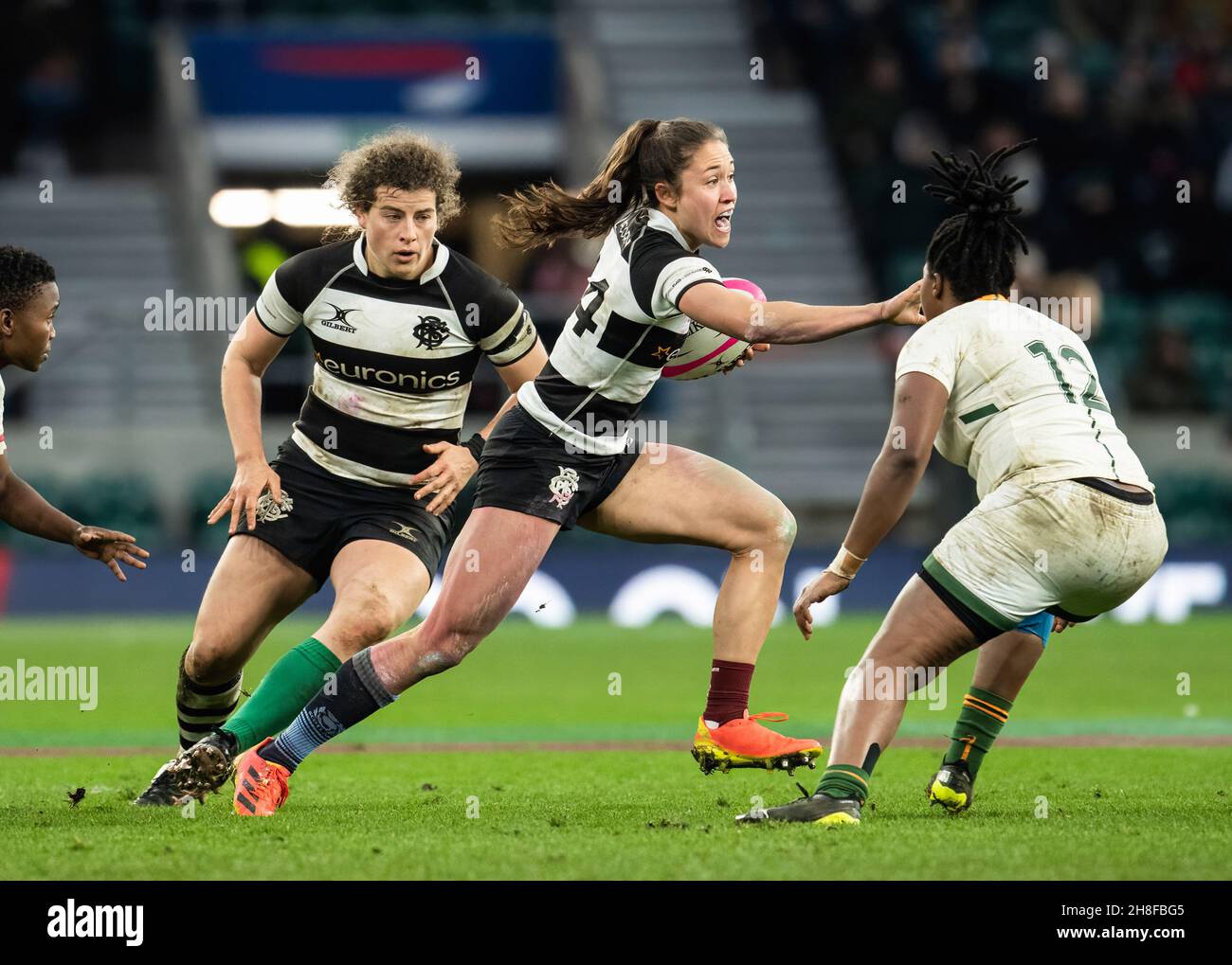 Barbarians' Rhona Lloyd in action during the Women's International ...