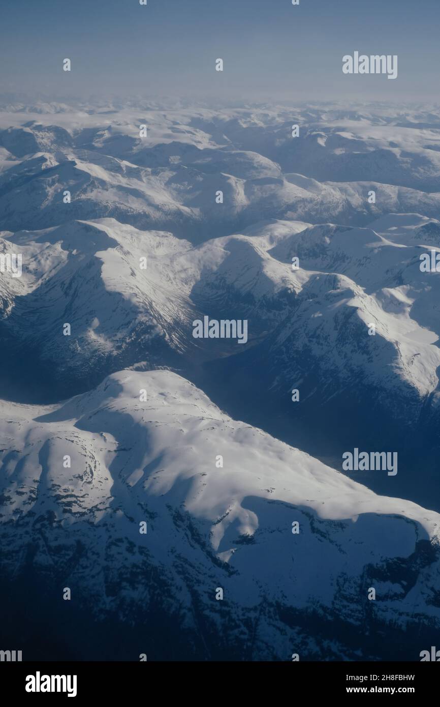 Overhead view of mountains in Norway Stock Photo - Alamy