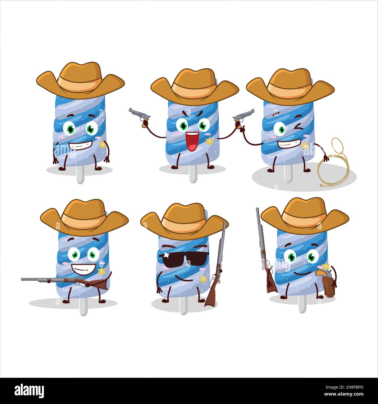 Cool cowboy gummy candy blueberry cartoon character with a cute hat ...
